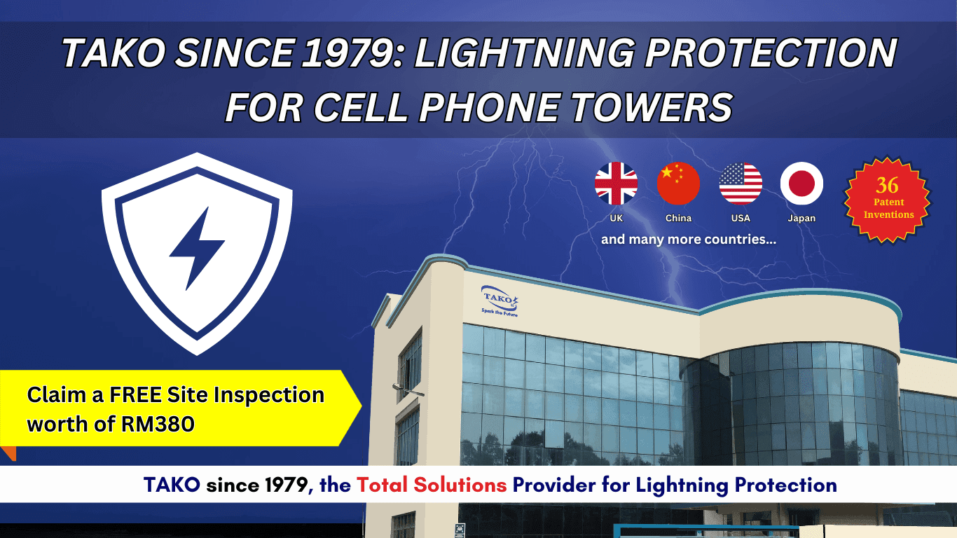 TAKO since 1979: Lightning Protection for Cell phone Towers