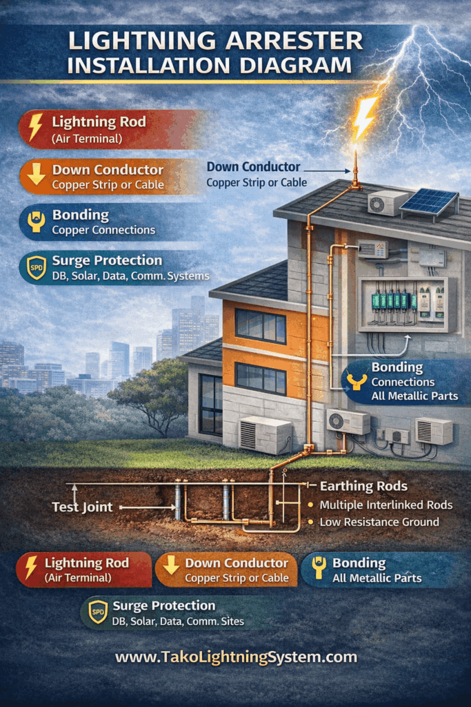 TAKO since 1979: How to Install Lightning Rod in Malaysia? Ensure MS ...